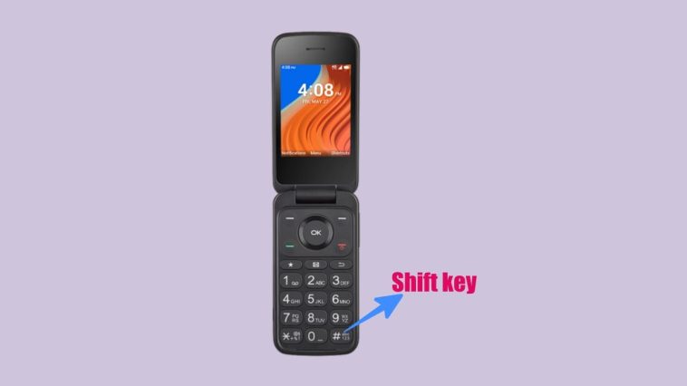 Where is the Shift Key on the TCL Flip Phone?